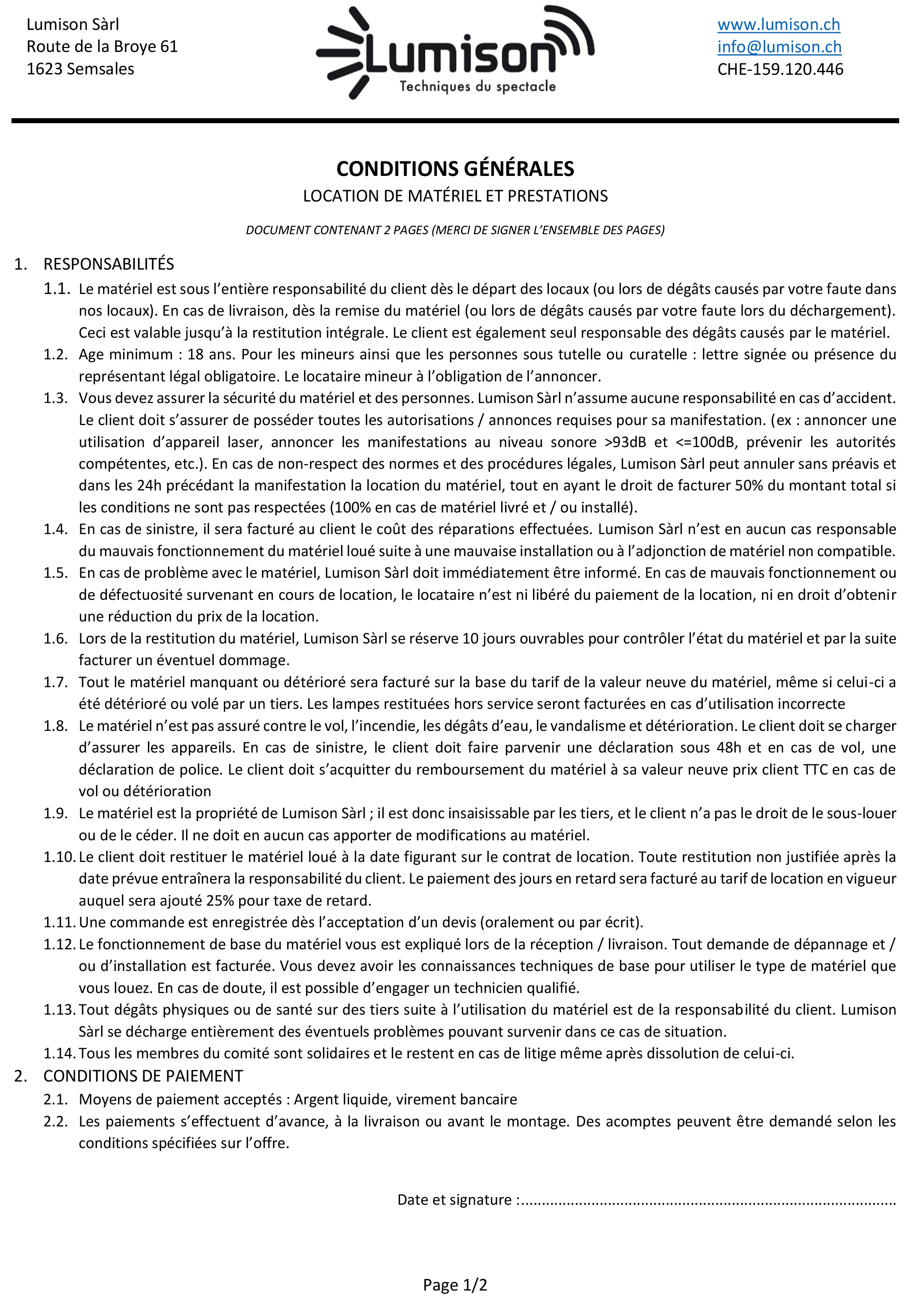 Lumison sàrl | Technique du spectacle